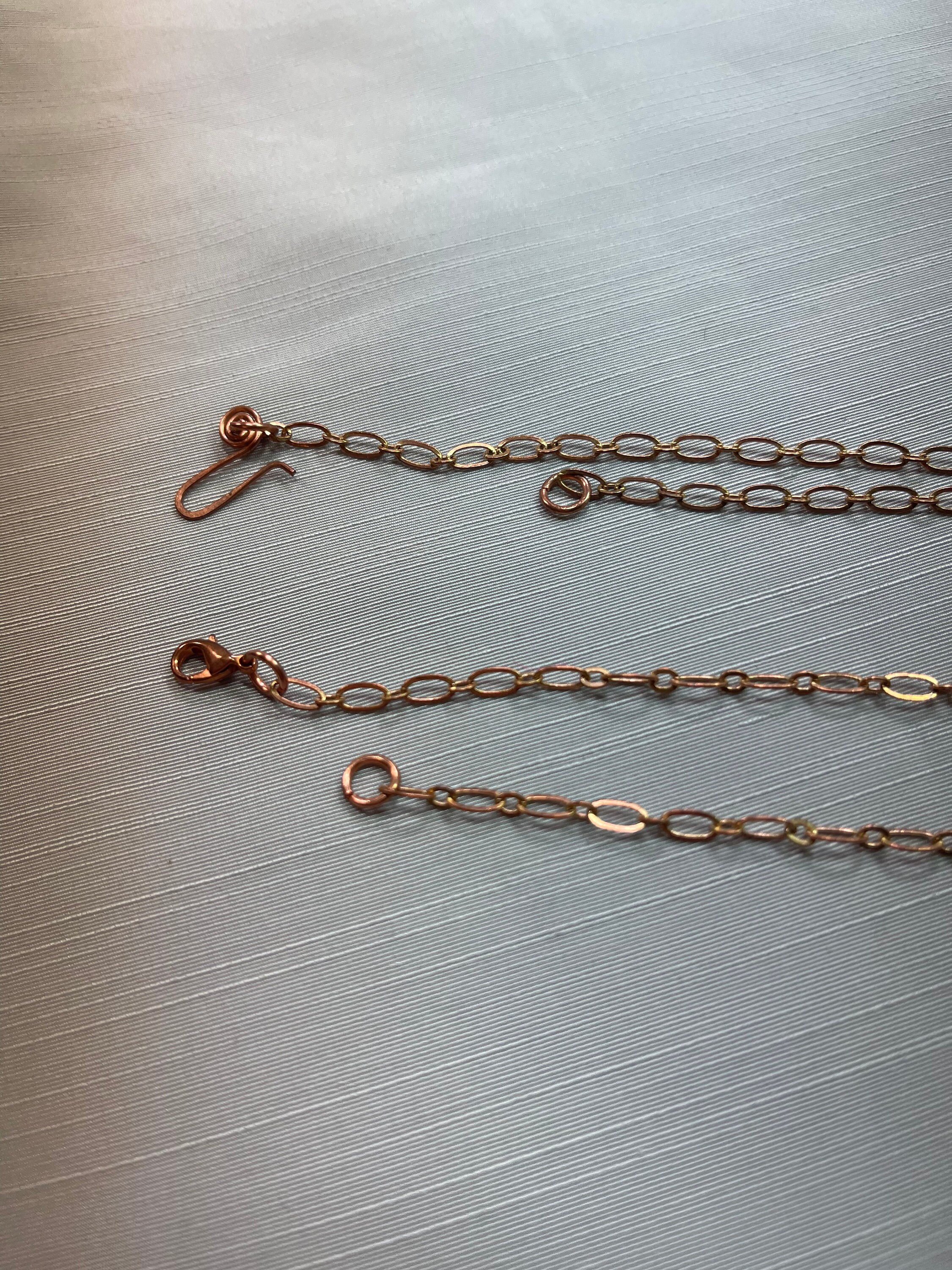 Copper Chain in your choice of Length and Clasp Adjustable Raw | Etsy