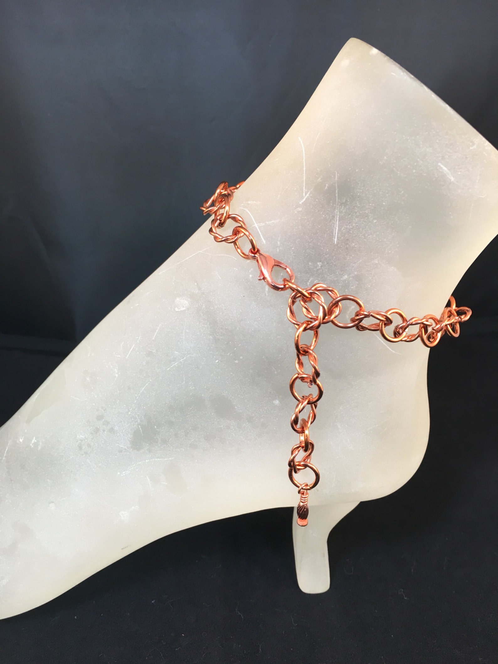 Natural Copper Ankle Bracelet Handmade Copper Anklet With Optional ...