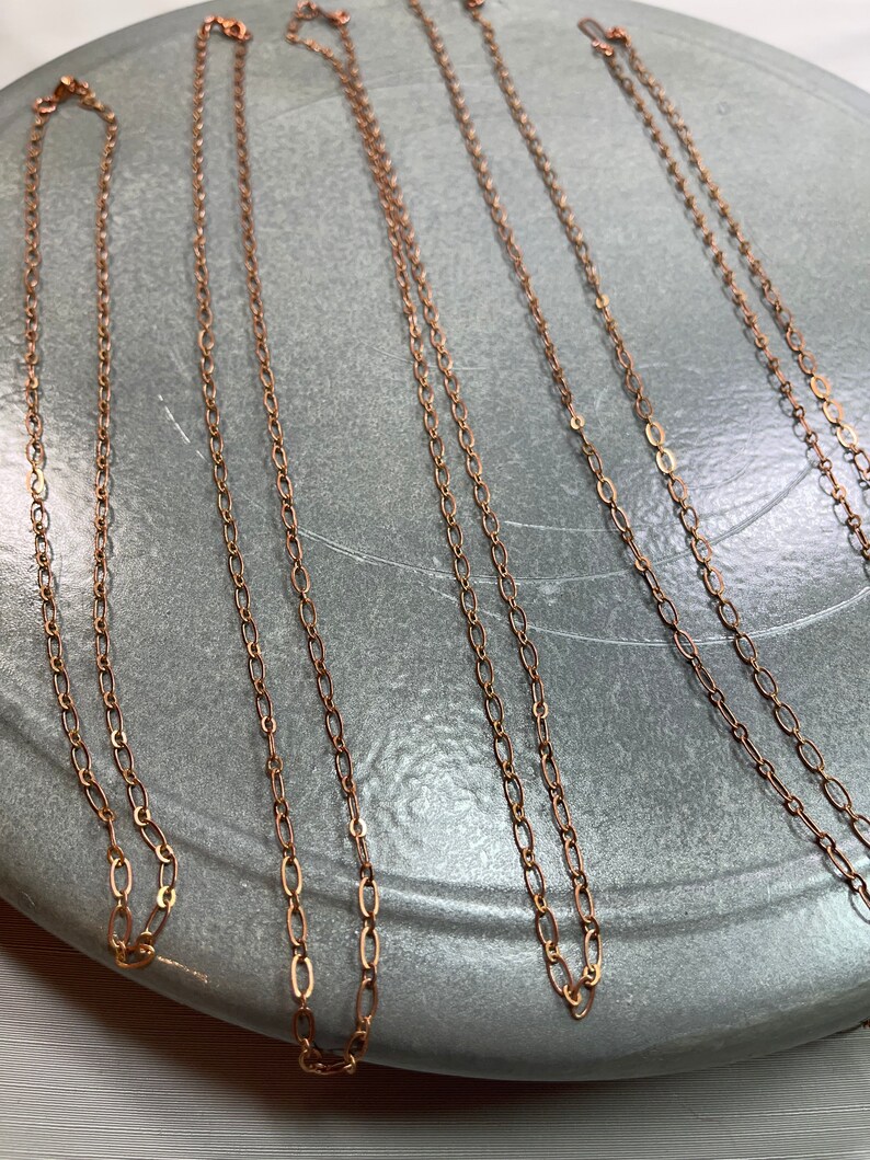 Copper Chain in Your Choice of Length and Clasp Adjustable Raw | Etsy