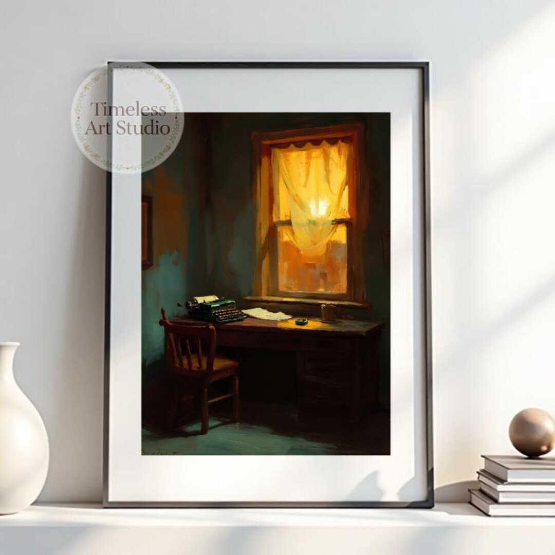 Edward Hopper Print, Writer's Desk Poster, Vintage 1940s Apartment ...
