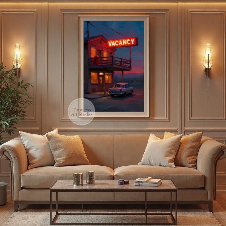Edward Hopper Print | 1950s Roadside Motel Art | Hopper Painting ...