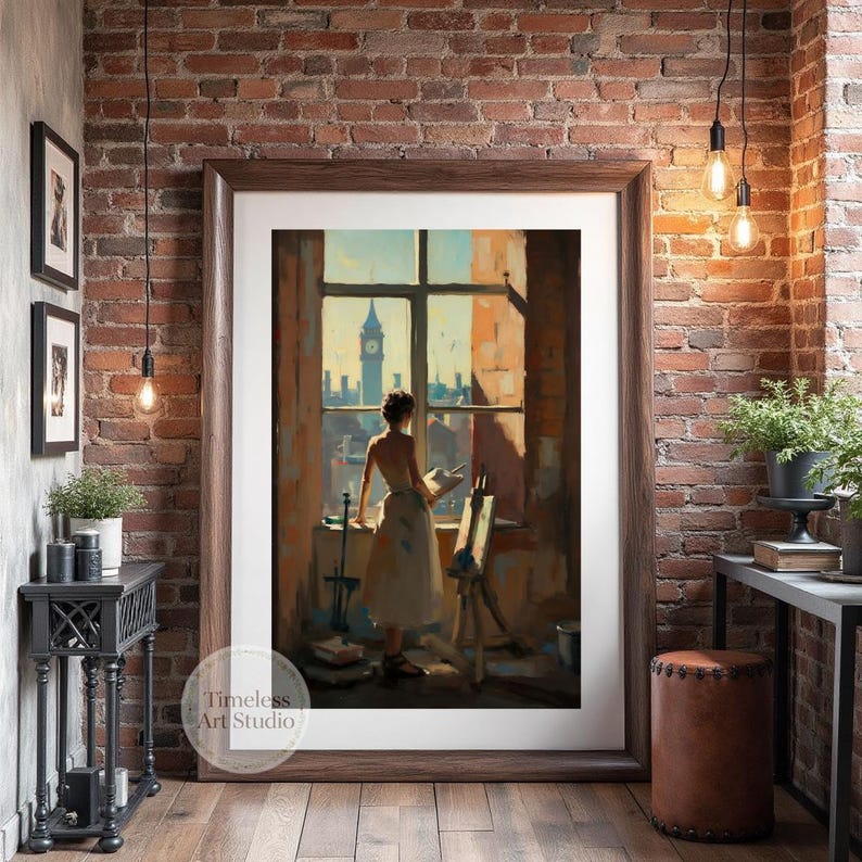 Edward Hopper Print | 1950s London Rooftop Studio | Solitary Woman by ...