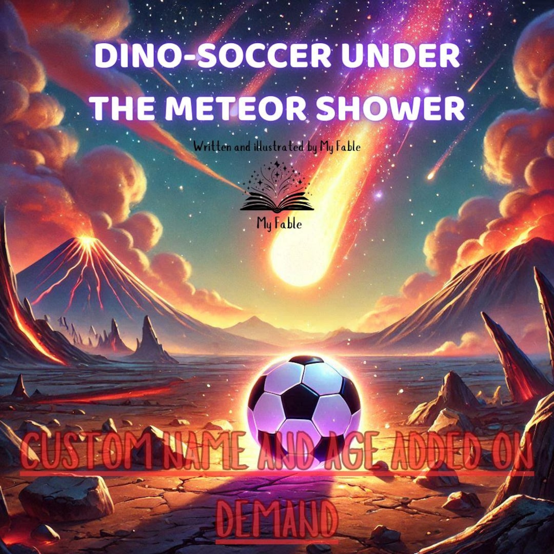 Personalized Football Book for Kids Custom Dino Story Soccer Adventure ...