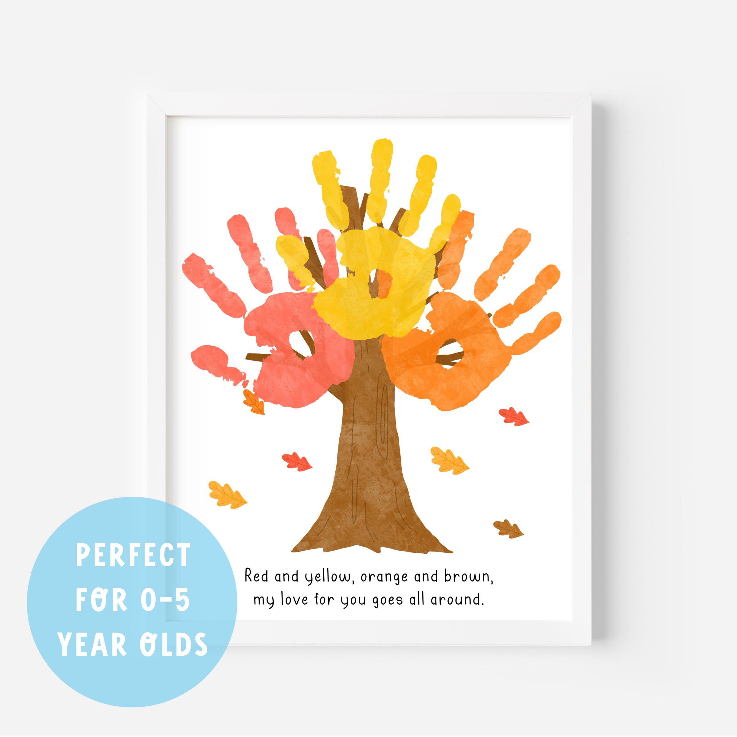 Autumn Tree Handprint Craft - Digital Download, Printable Fall ...