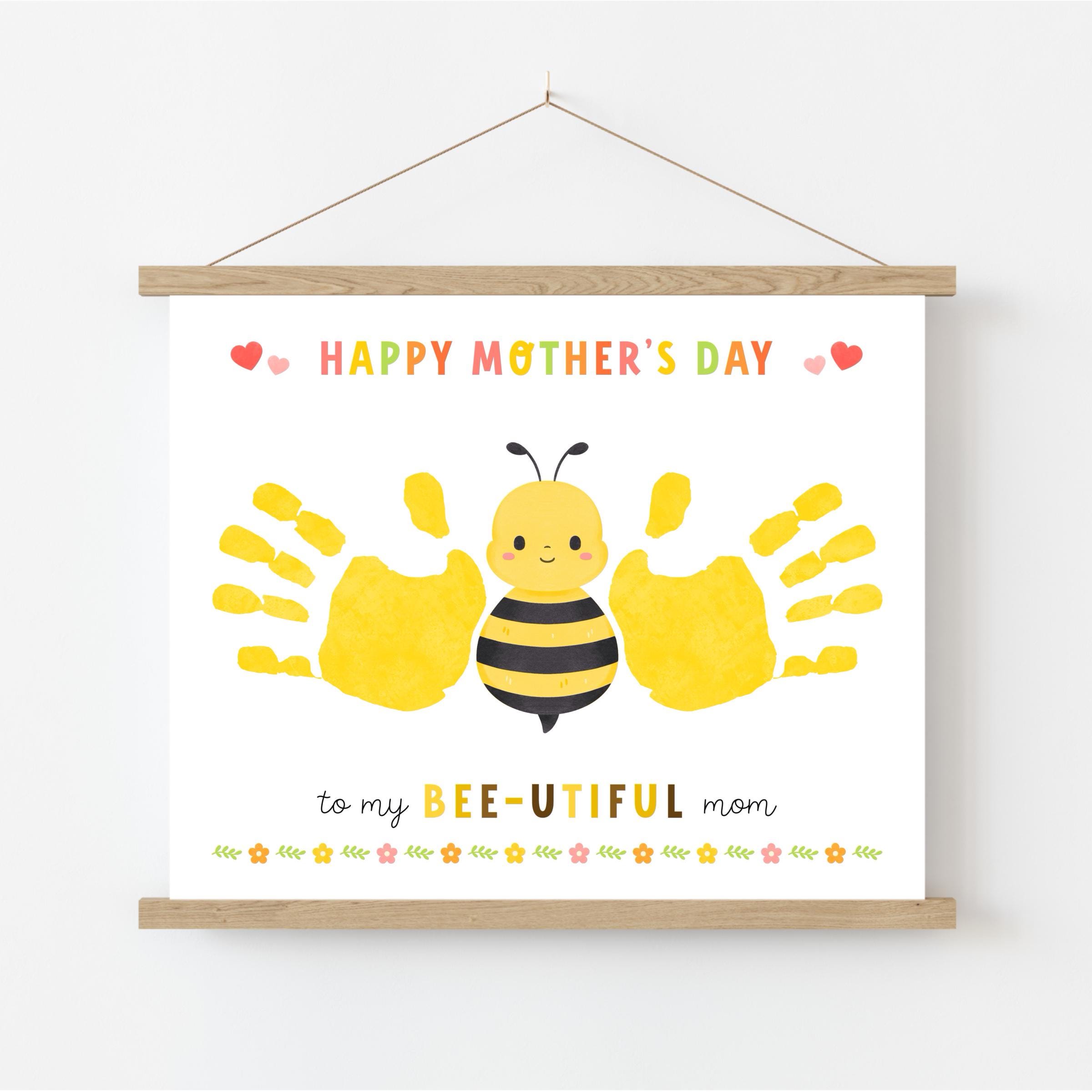 Bee Mother’s Day Handprint Craft - Digital Download, Printable Mother’s ...