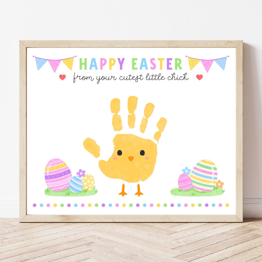 Cutest Little Chick Easter Handprint Craft - Digital Download ...