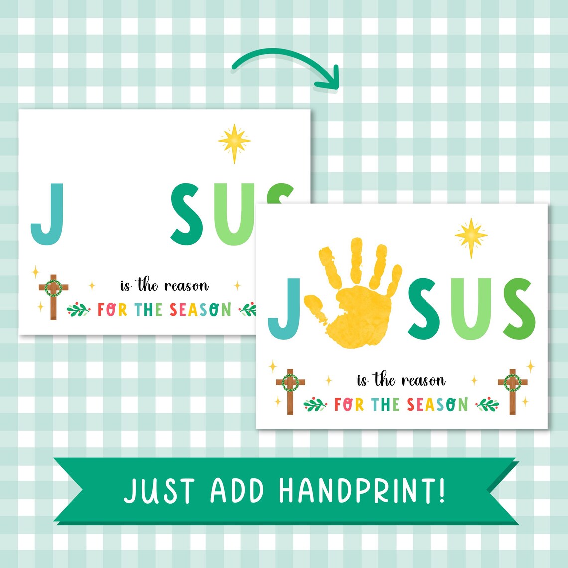 Jesus is the Reason for the Season Handprint Craft - Digital Download ...