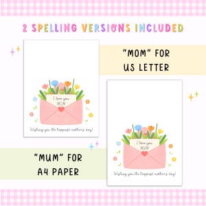 Mother’s Day Letter Handprint Craft - Digital Download, Printable ...
