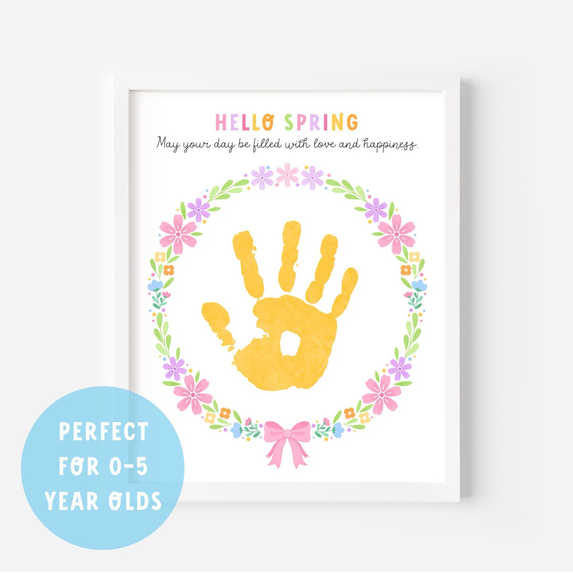 Hello Spring Handprint Craft - Digital Download, Spring Craft for Kids ...