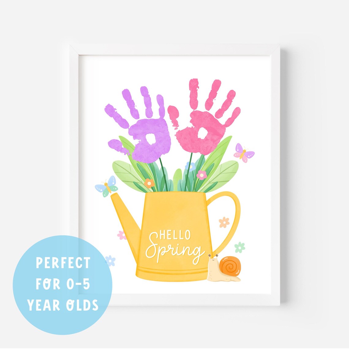 Spring Handprint Craft - Digital Download, Hello Spring Craft ...