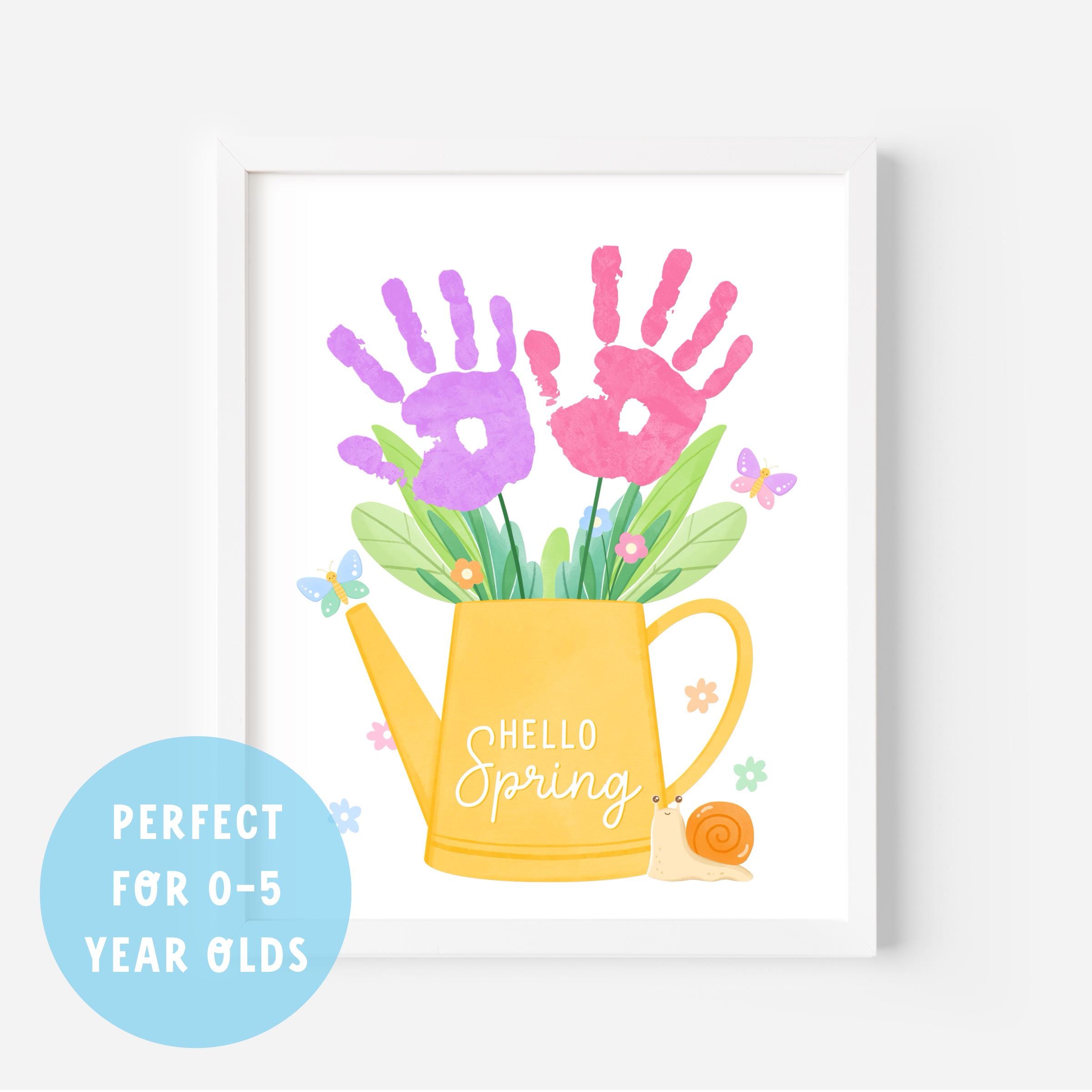 Spring Handprint Craft - Digital Download, Hello Spring Craft ...