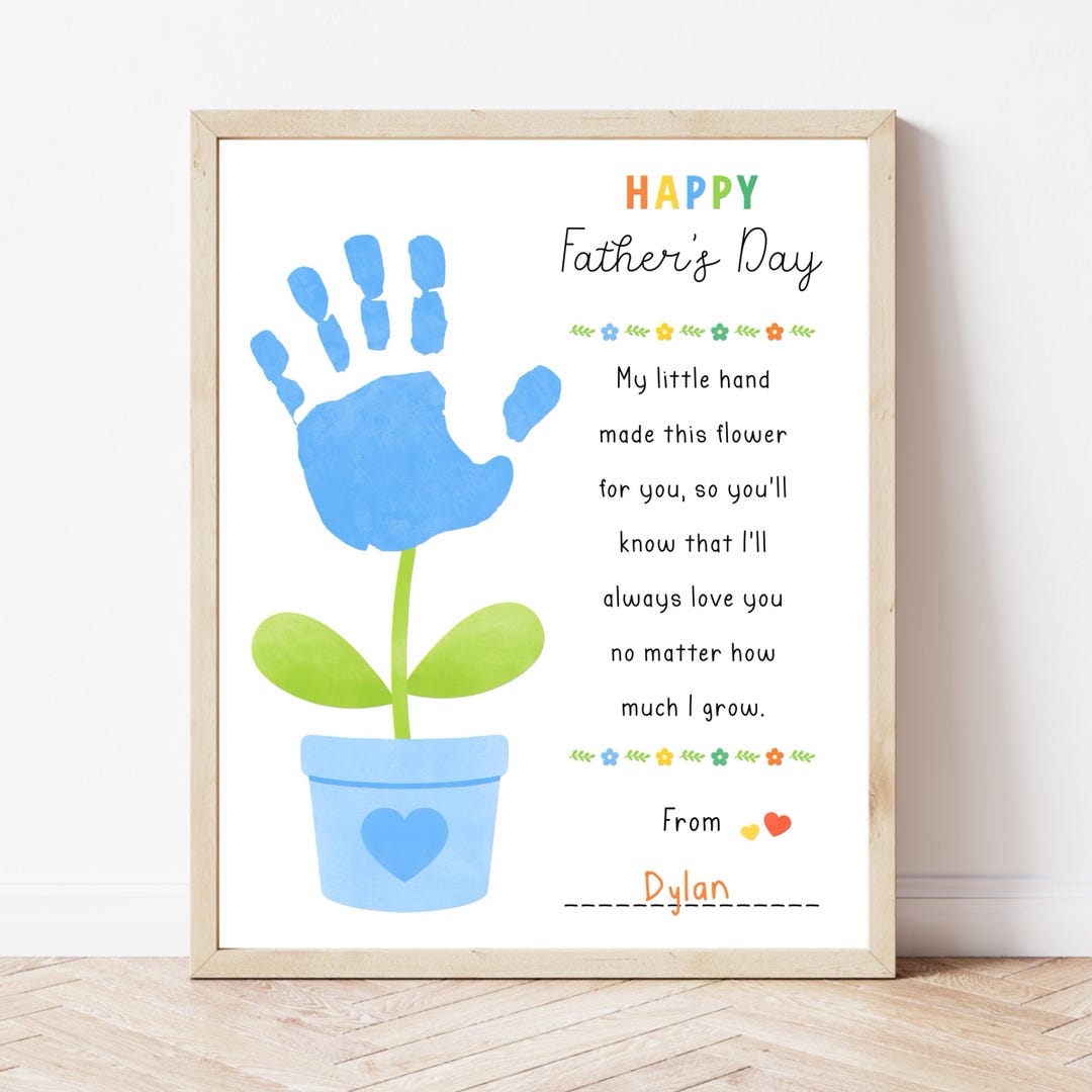 Father’s Day Handprint Craft - Digital Download, Printable Father’s Day ...
