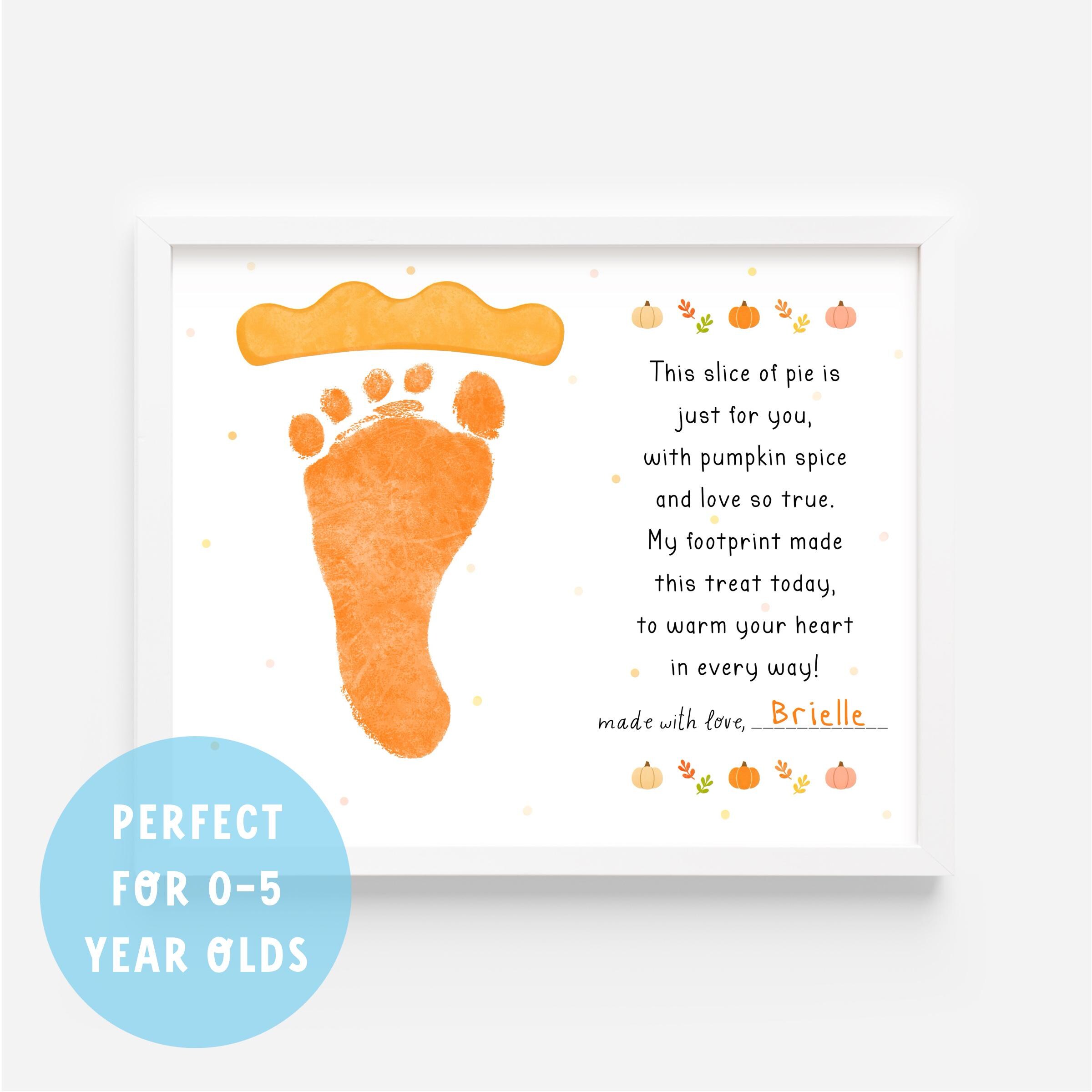 Pumpkin Pie Footprint Craft - Digital Download, Fall Pumpkin Pie ...