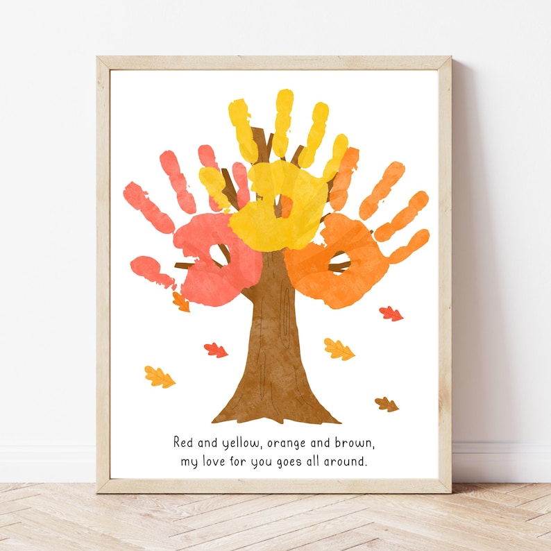 Autumn Tree Handprint Craft - Digital Download, Printable Fall ...