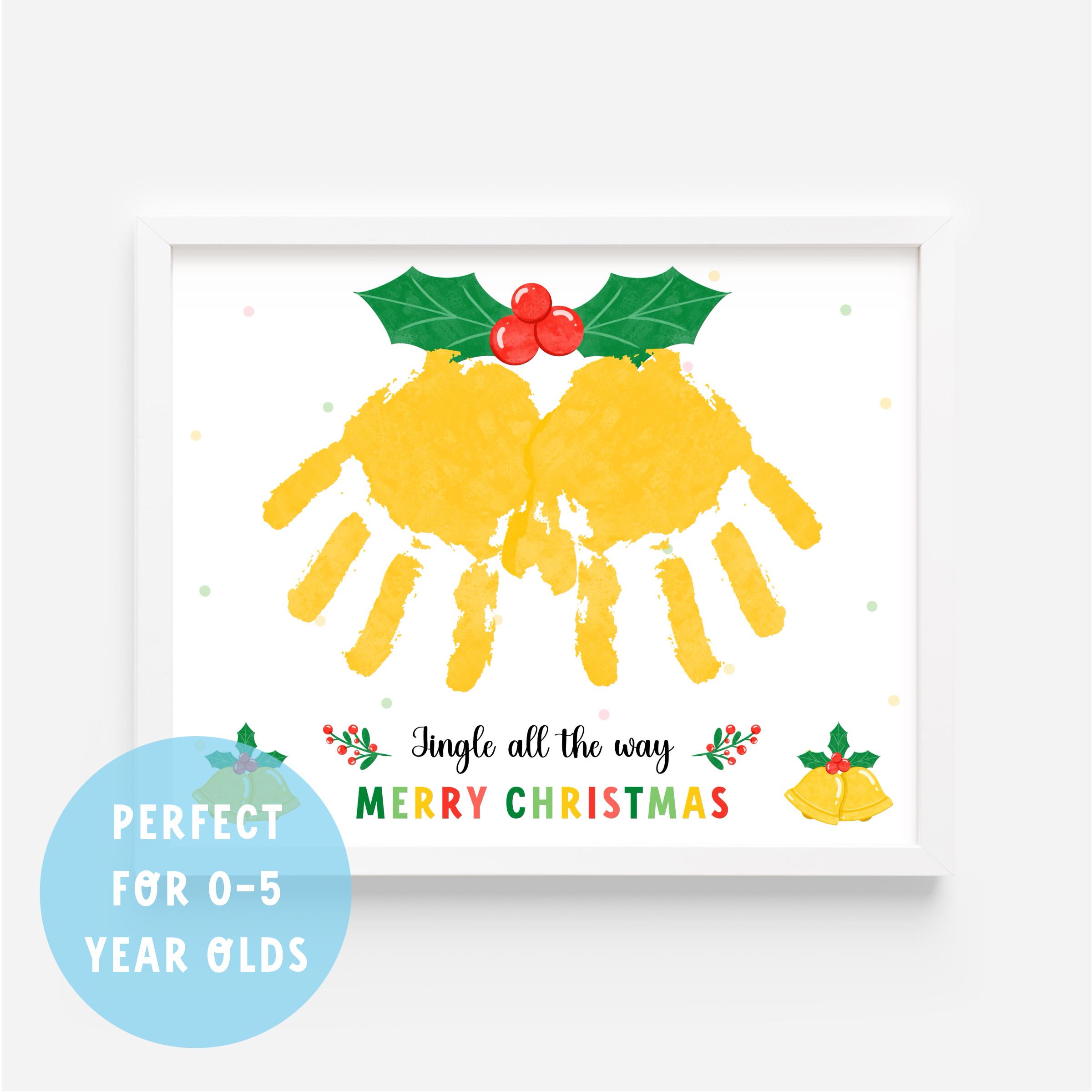 Jingle Bells Handprint Craft - Digital Download, Christmas Handprint ...
