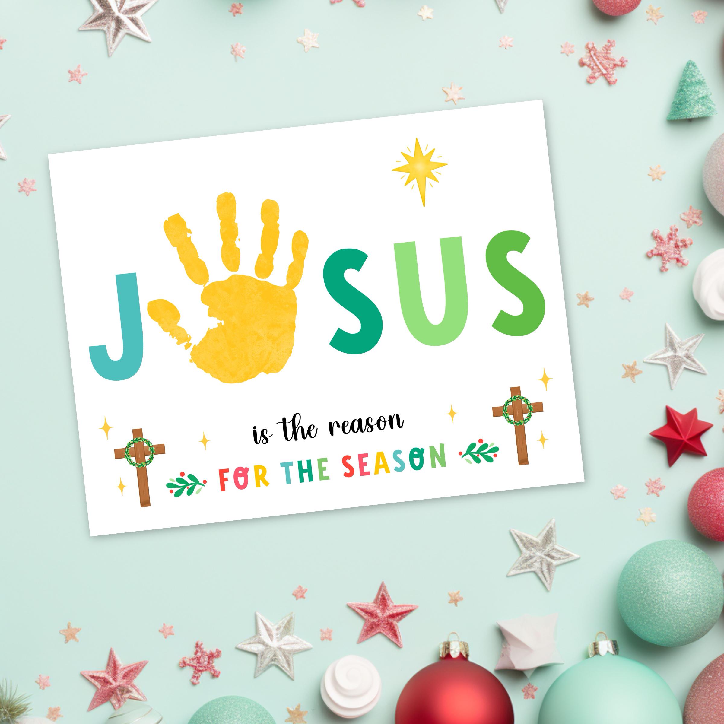 Jesus is the Reason for the Season Handprint Craft - Digital Download ...