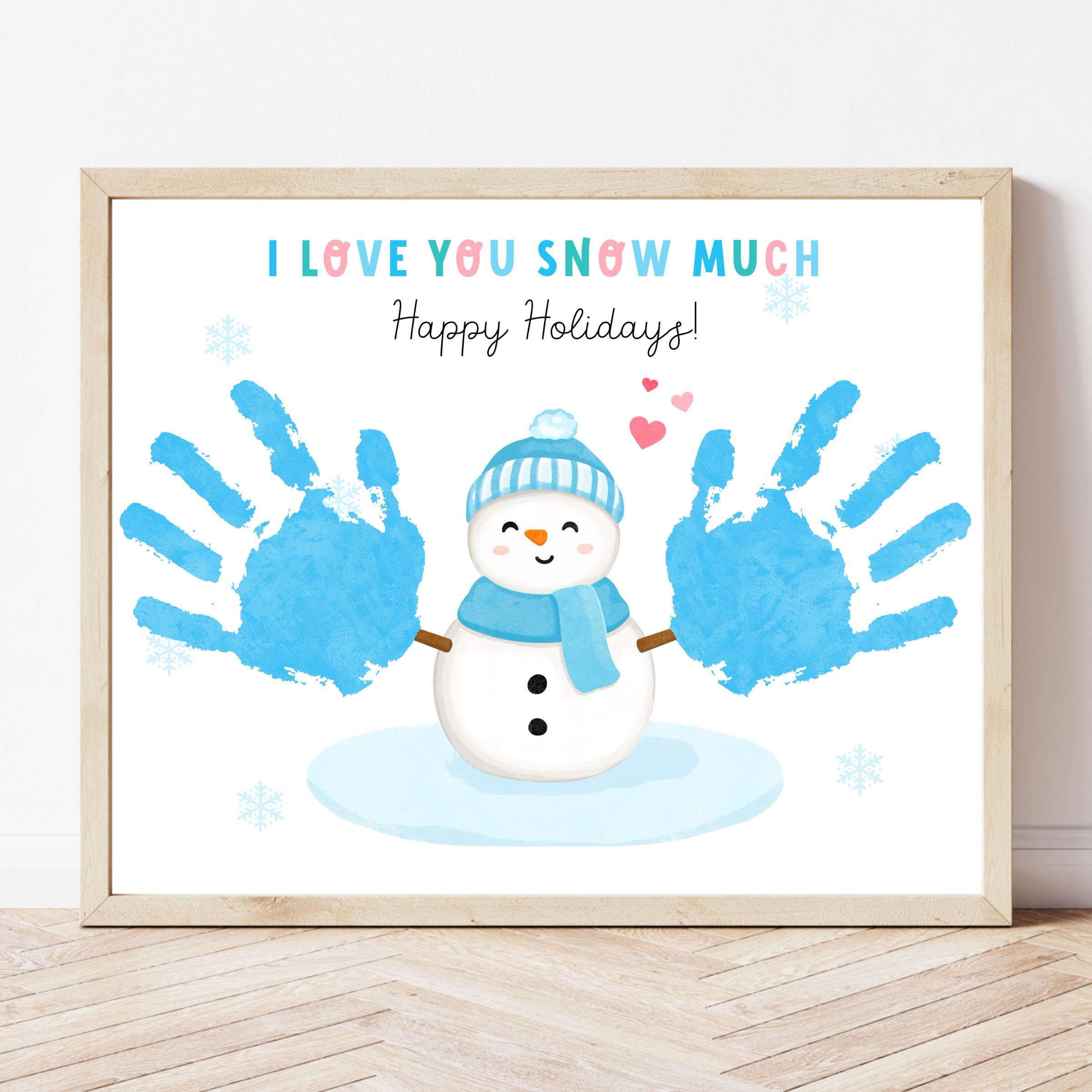 I Love You Snow Much Handprint Craft - Digital Download, Holiday ...
