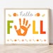 Fall Handprint Craft - Digital Download, Fall Handprint Art Template ...