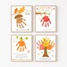 Set of 4 Fall Handprint Crafts - Digital Download, Printable Fall ...