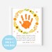 Fall Wreath Handprint Craft - Digital Download, Autumn Wreath Handprint ...