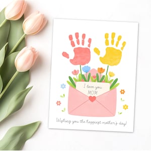 Mother’s Day Letter Handprint Craft - Digital Download, Printable ...