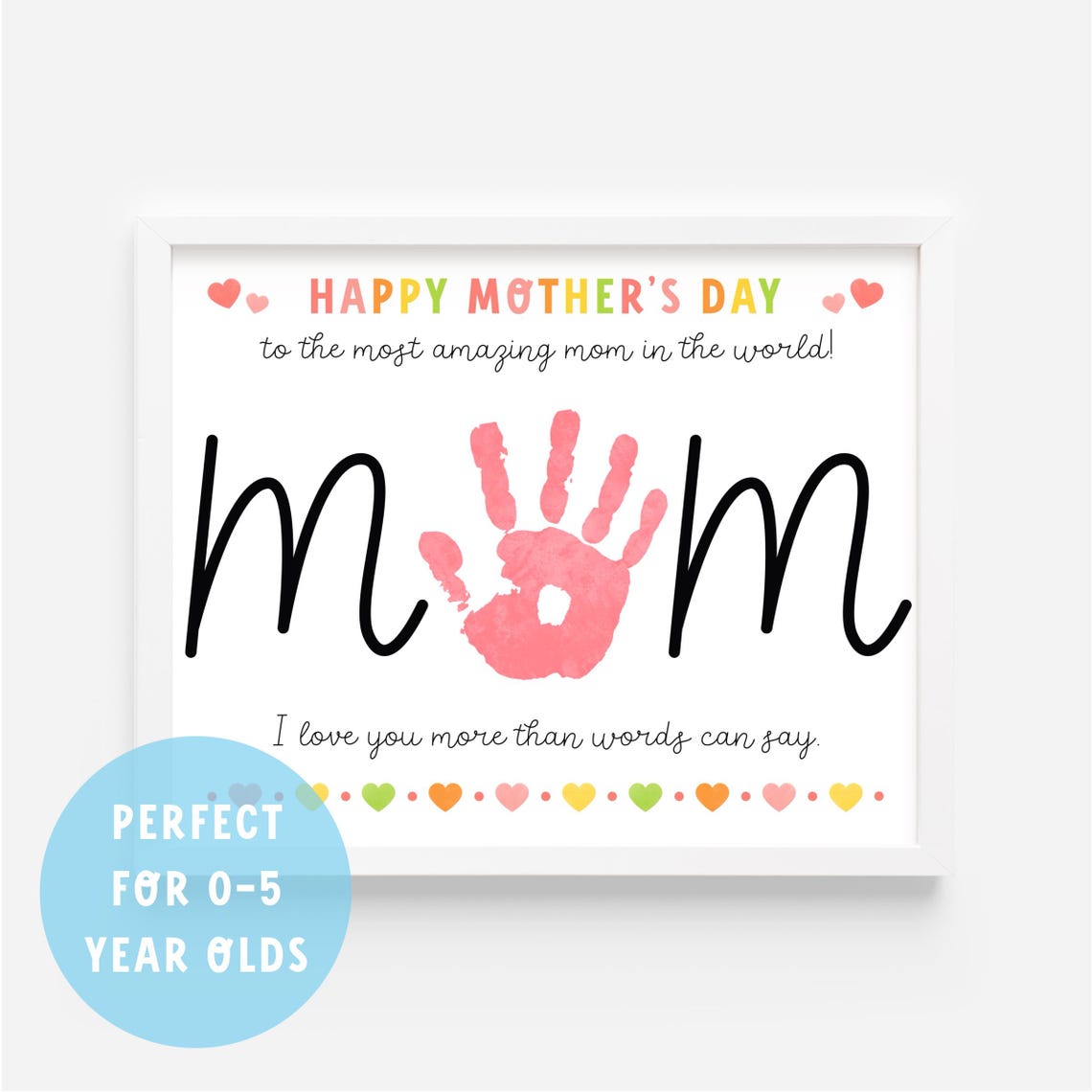 Mother’s Day Handprint Craft - Digital Download, Printable Mother’s Day ...