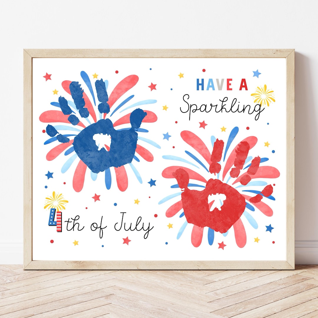 Fireworks 4th of July Handprint Craft - Digital Download, Printable 4th ...