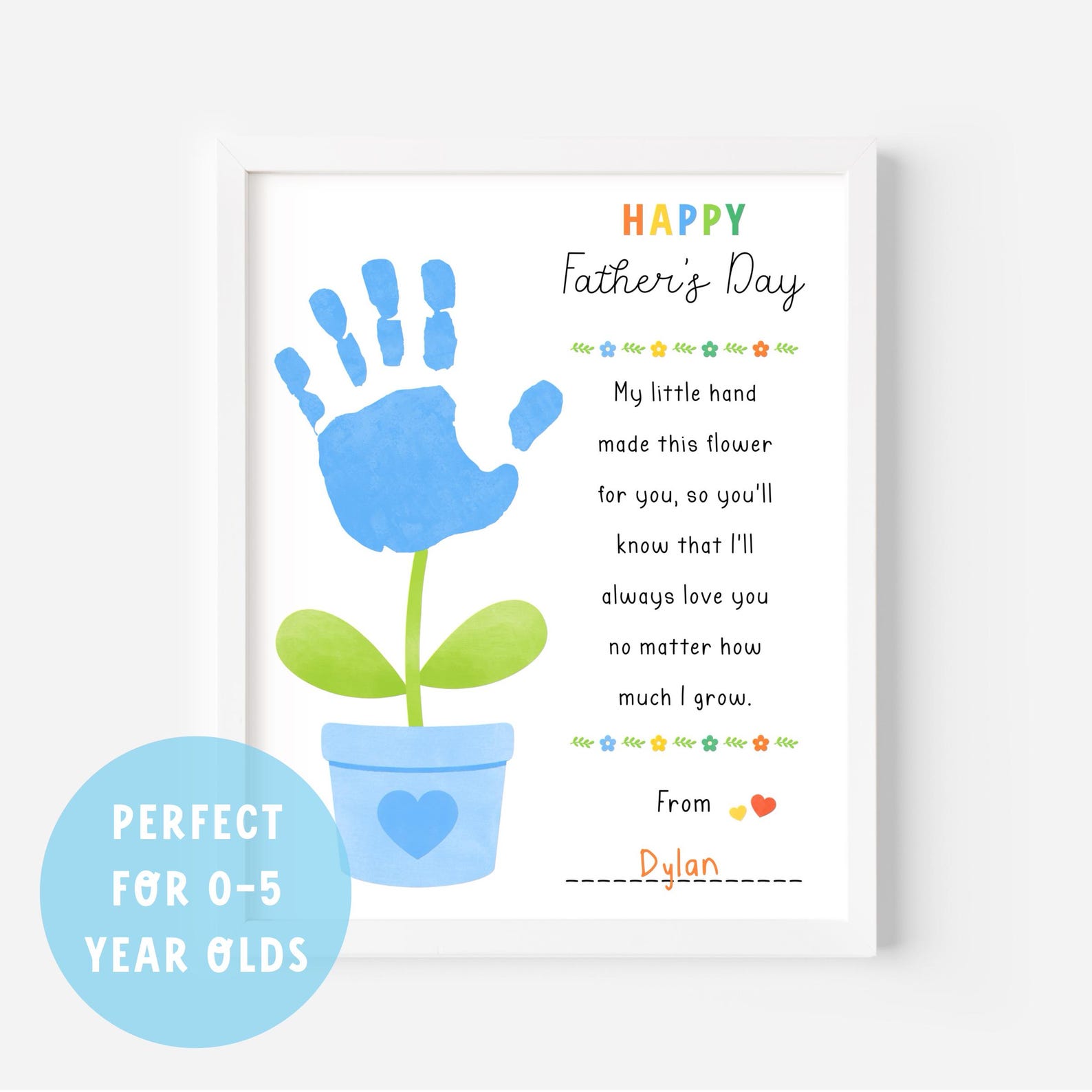 Father’s Day Handprint Craft - Digital Download, Printable Father’s Day ...