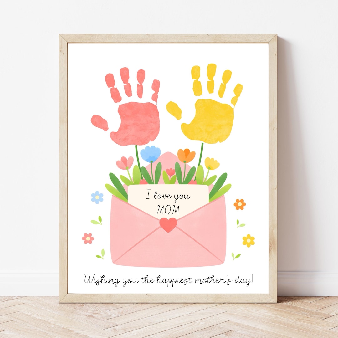 Mother’s Day Letter Handprint Craft - Digital Download, Printable ...