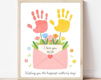 Bee Mother’s Day Handprint Craft - Digital Download, Printable Mother’s ...