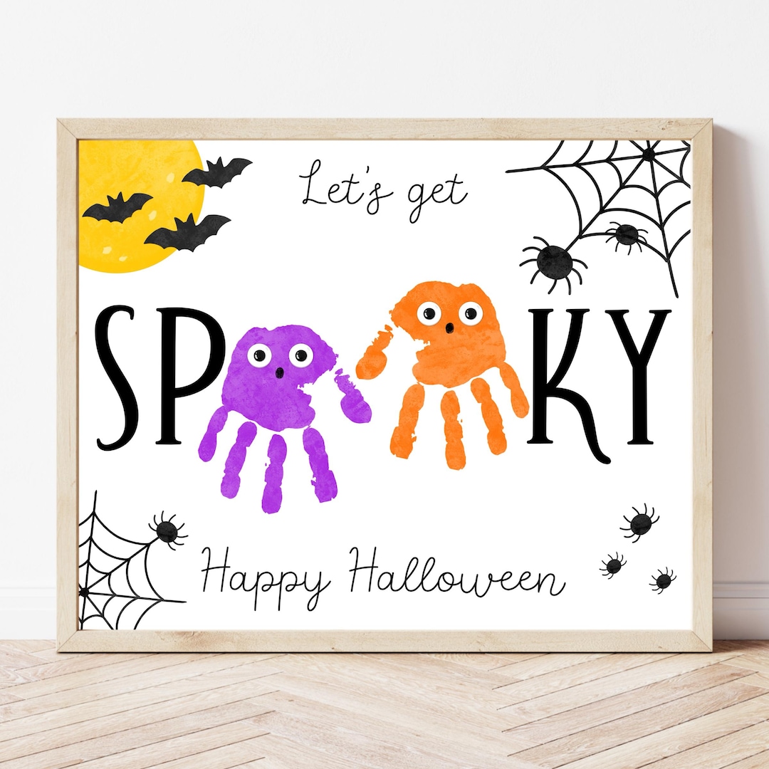 Let’s Get Spooky Handprint Craft - Digital Download, Halloween ...