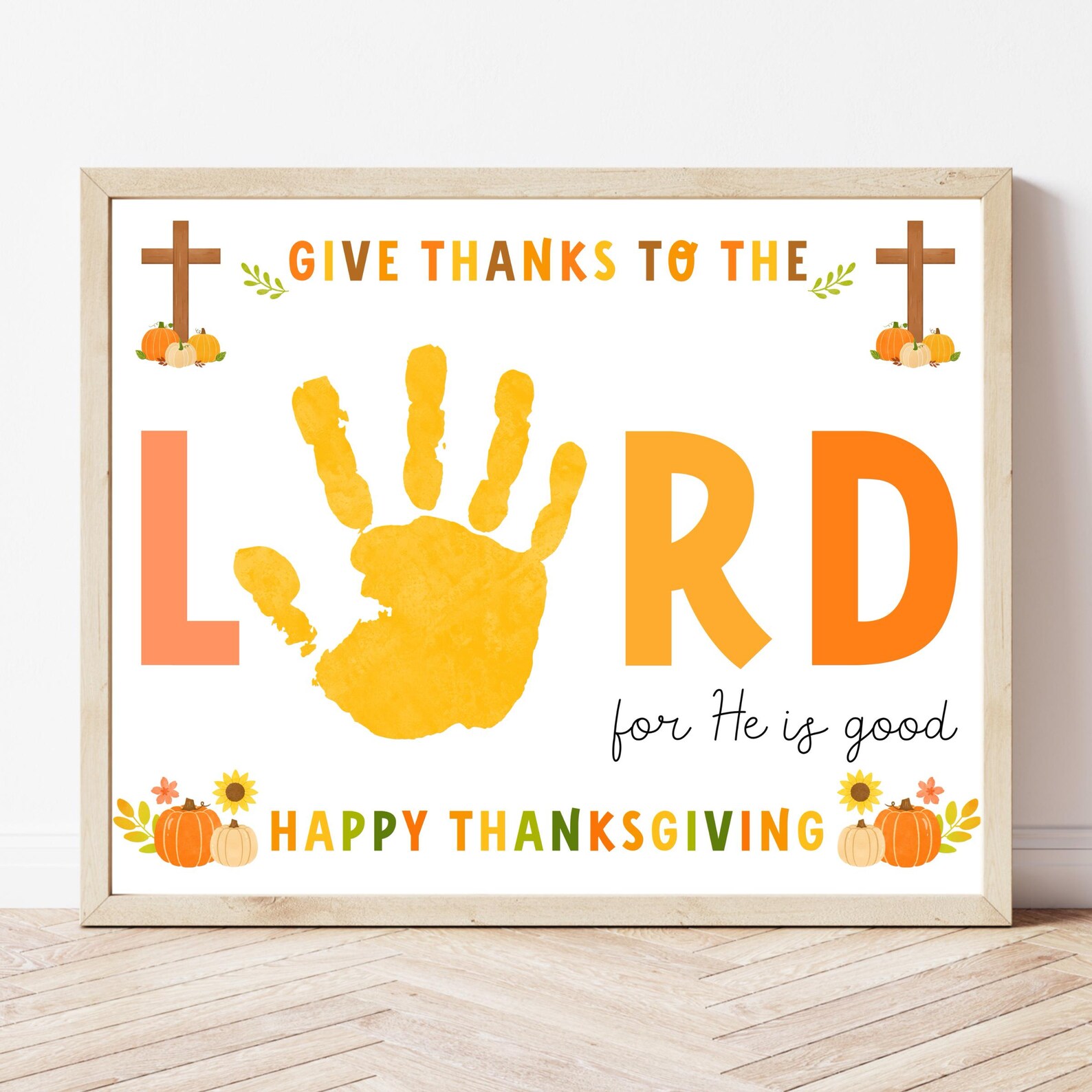 Give Thanks to the Lord Handprint Craft - Digital Download ...
