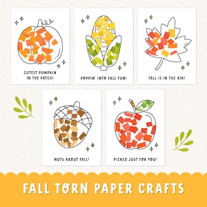 Fall Torn Paper Crafts - Digital Download, Fall Torn Paper Templates ...