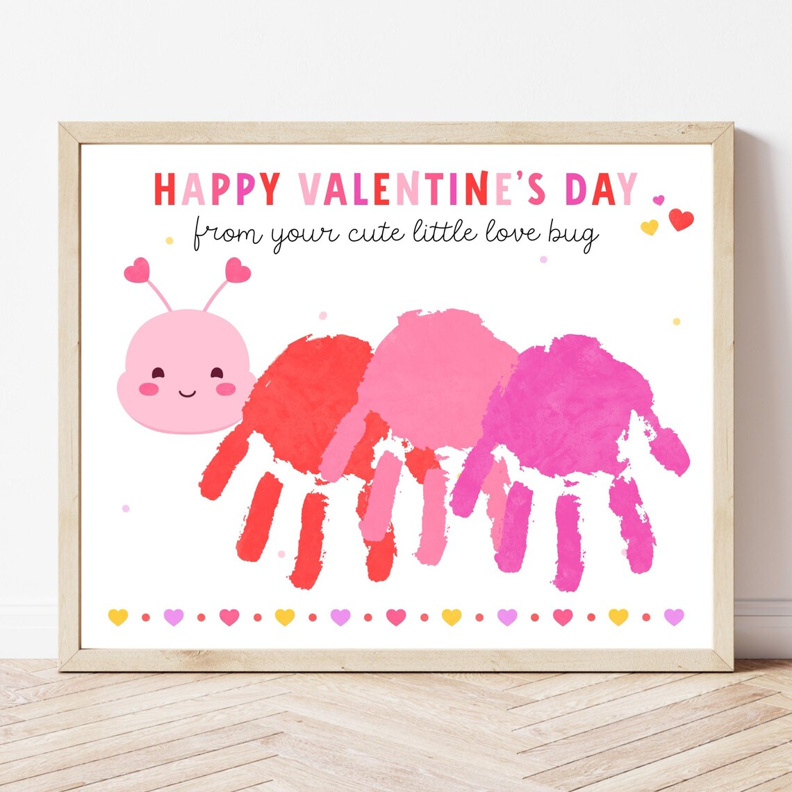 Valentine Love Bug Handprint Craft - Digital Download, Love Bug ...