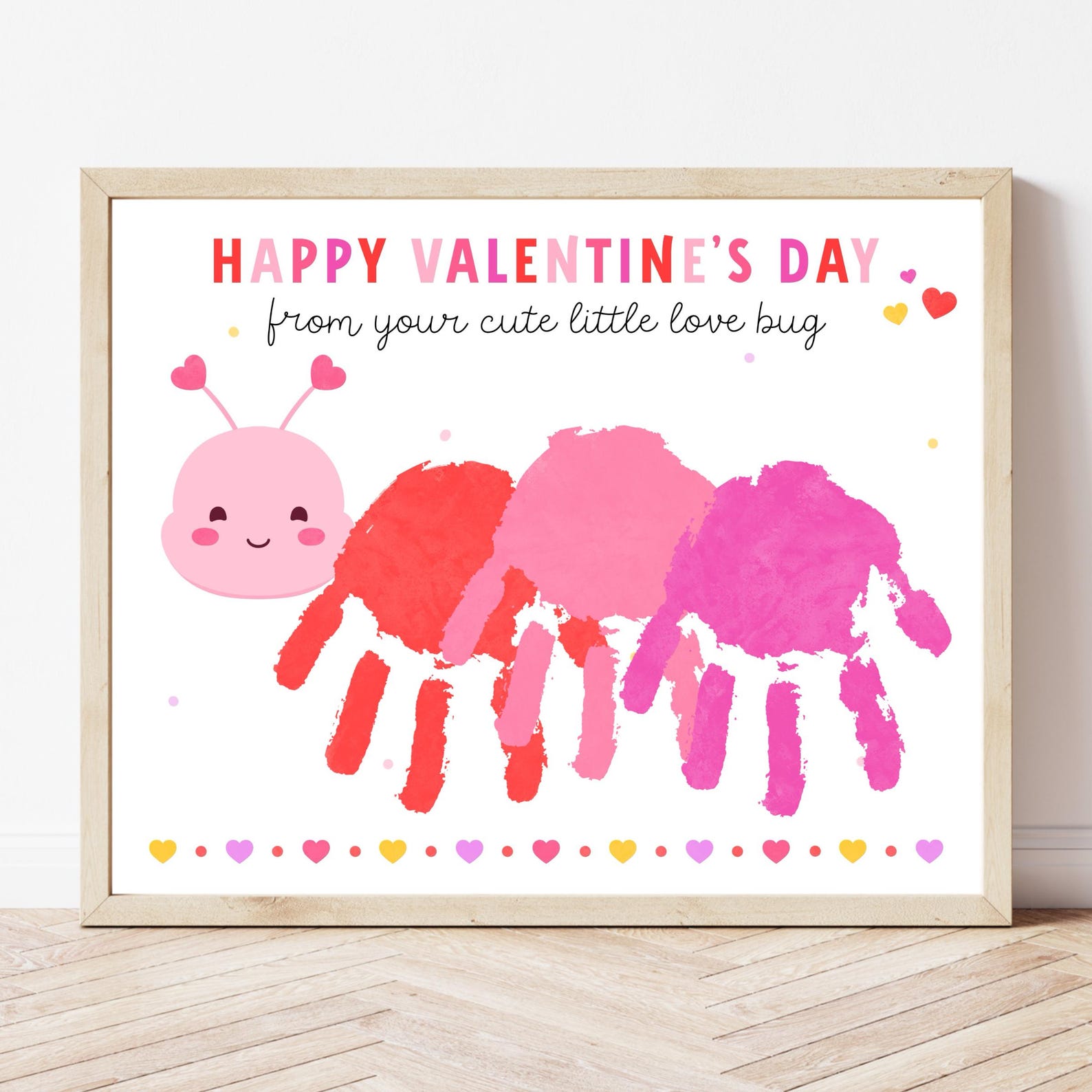 Valentine Love Bug Handprint Craft - Digital Download, Love Bug ...