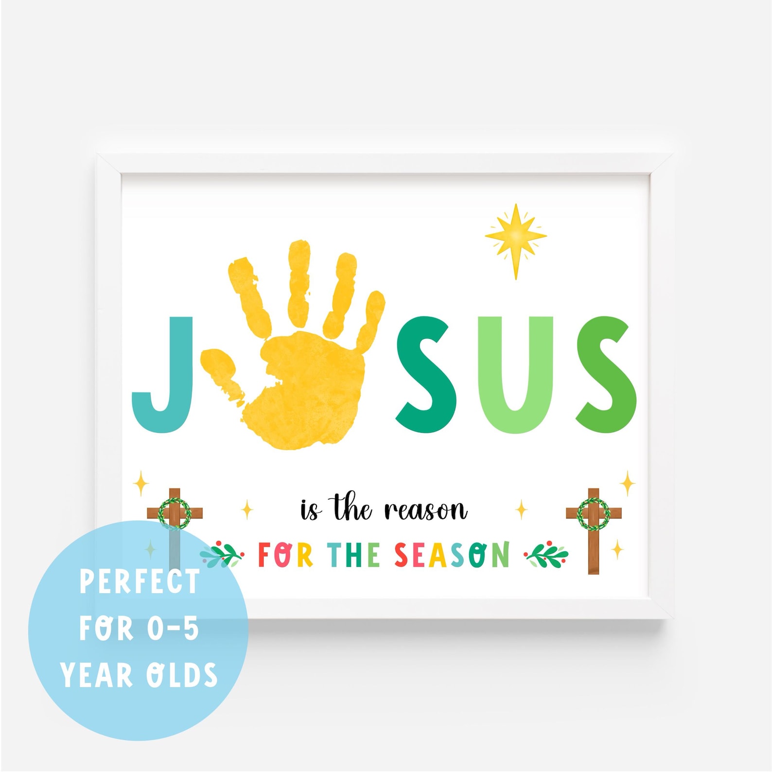 Jesus is the Reason for the Season Handprint Craft - Digital Download ...
