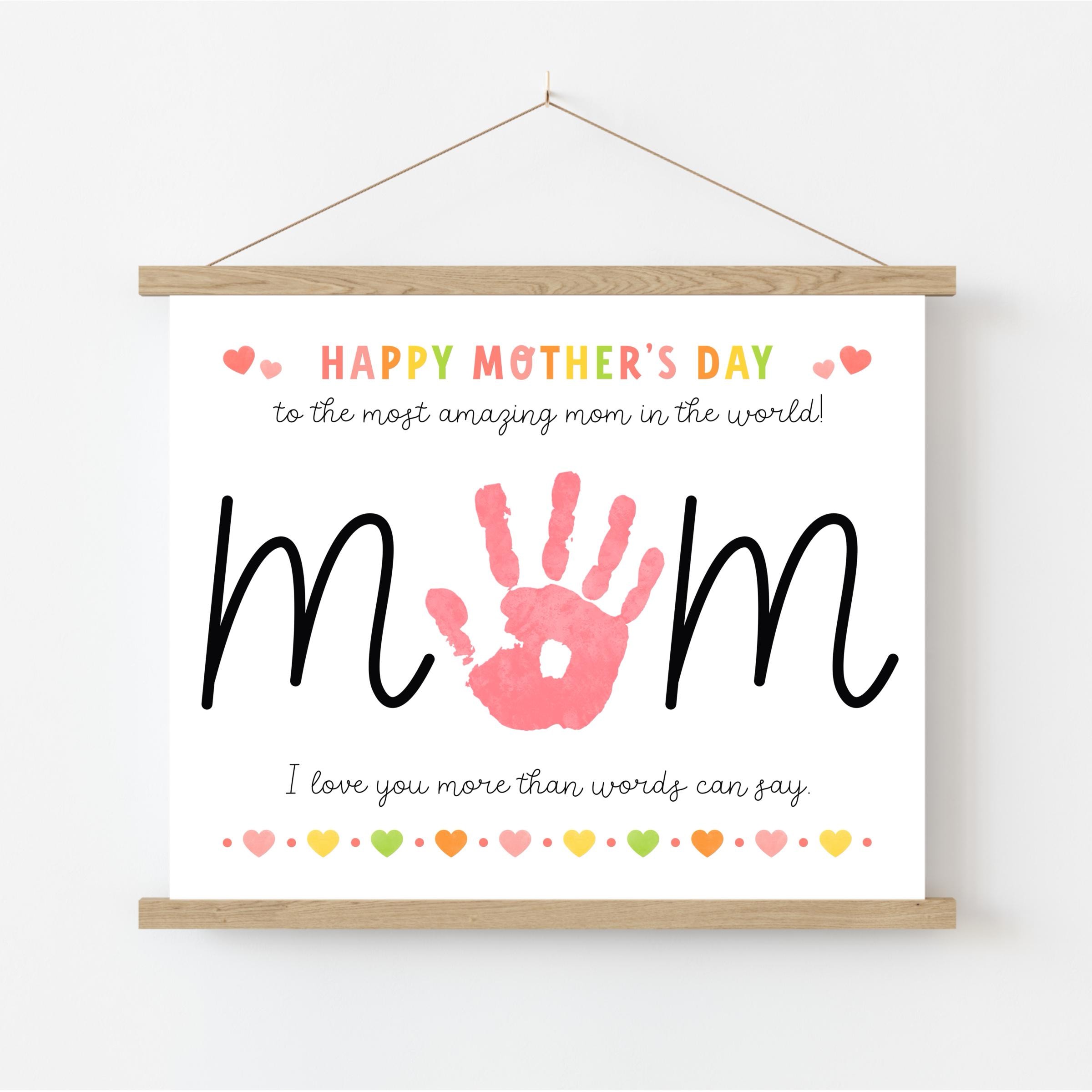 Mother’s Day Handprint Craft - Digital Download, Printable Mother’s Day ...