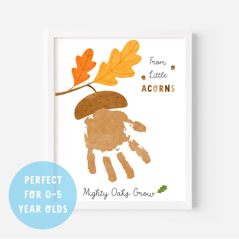 From Little Acorns Mighty Oaks Grow Handprint Crafts - Digital Download ...
