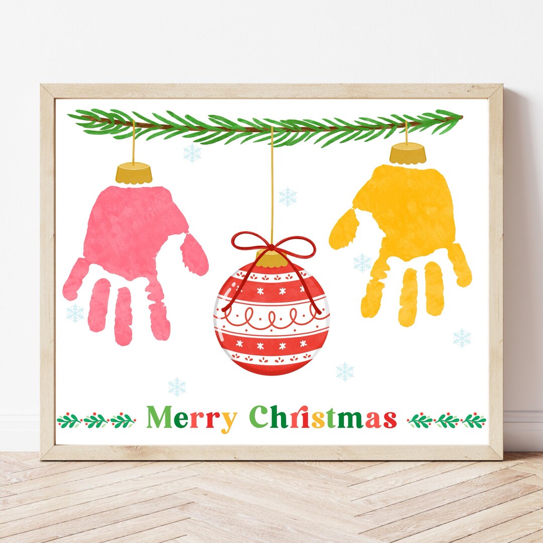 Christmas Bauble Handprint Craft - Digital Download, Christmas ...