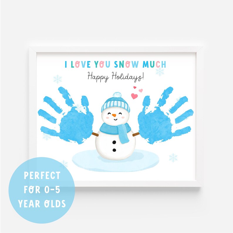 I Love You Snow Much Handprint Craft - Digital Download, Holiday ...