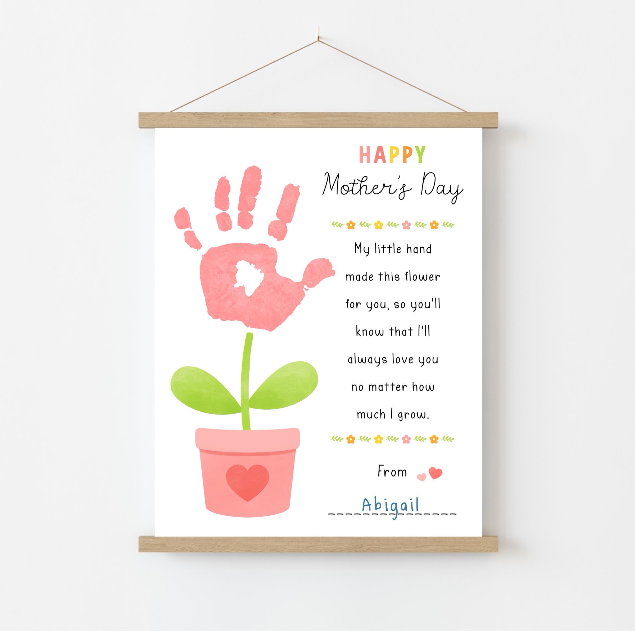 Flower Mother’s Day Handprint Craft - Digital Download, Printable ...