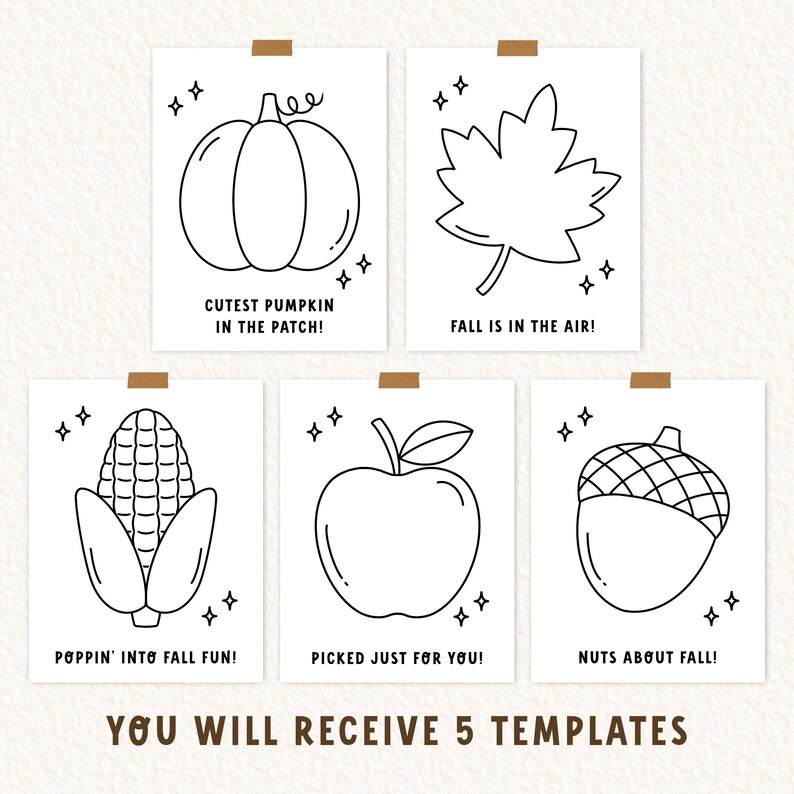 Fall Torn Paper Crafts - Digital Download, Fall Torn Paper Templates ...
