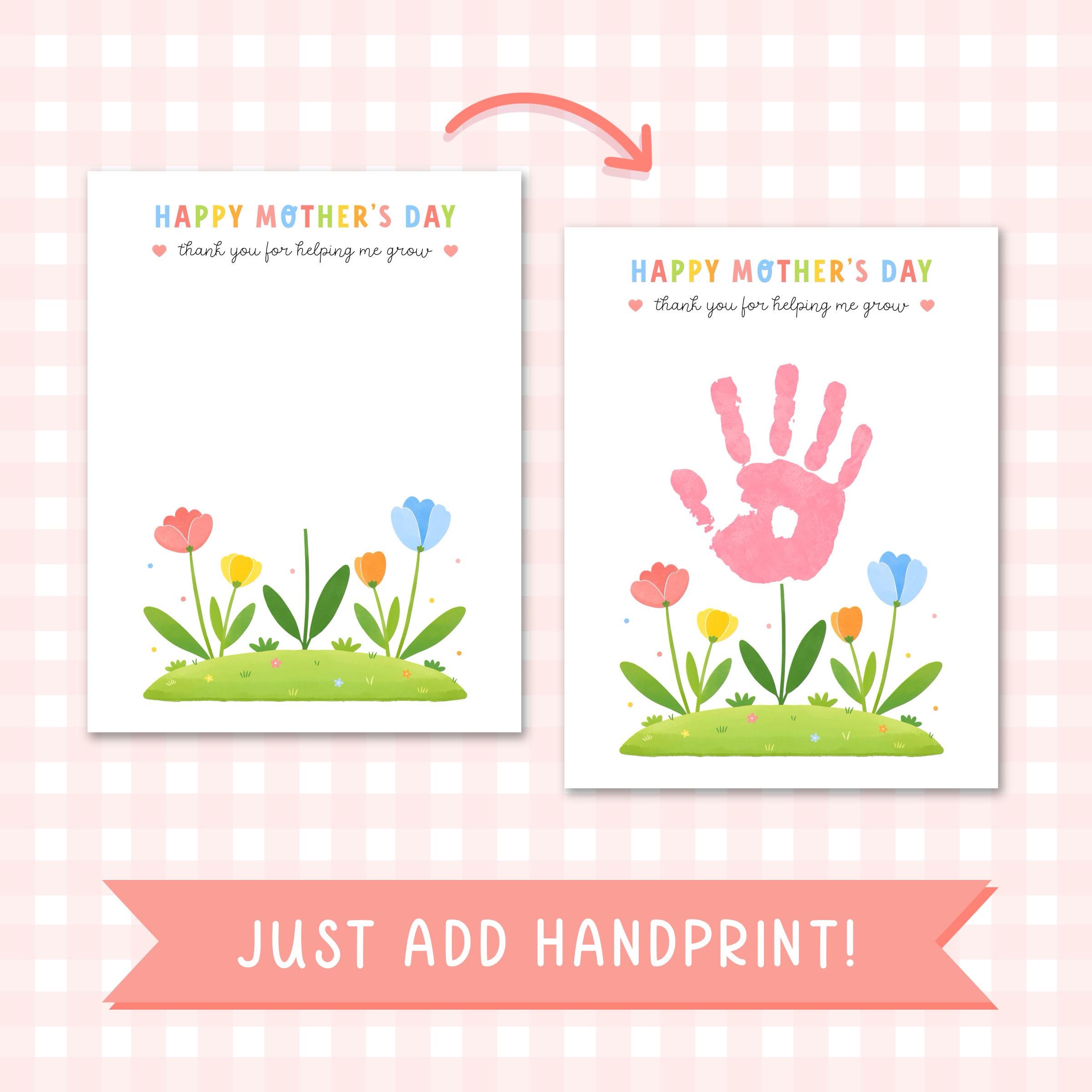 Thank You for Helping Me Grow Mother’s Day Handprint Craft - Digital ...
