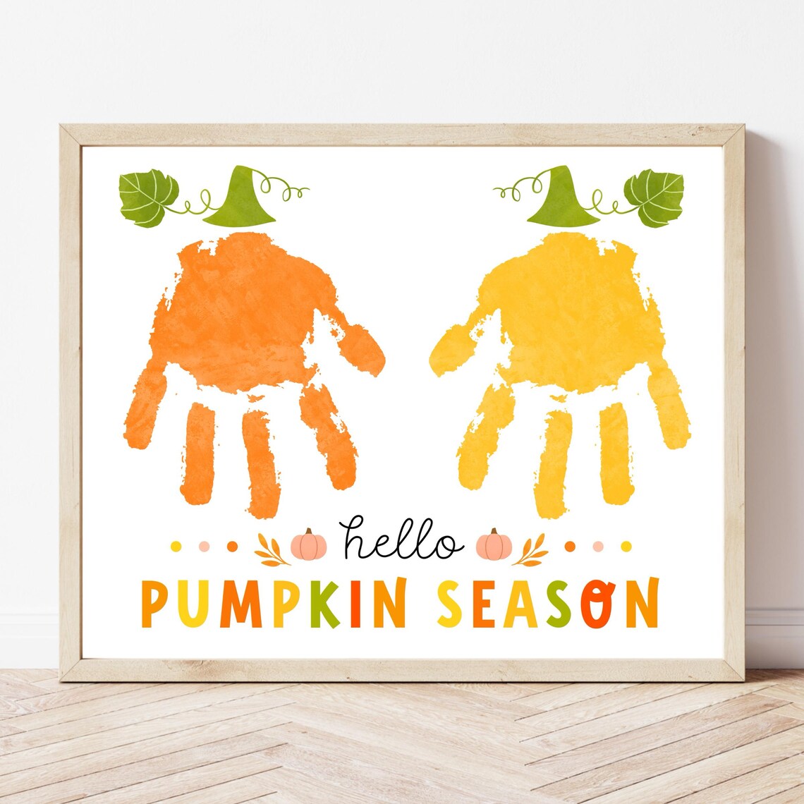 Pumpkin Season Handprint Craft - Digital Download, Fall Handprint Art ...
