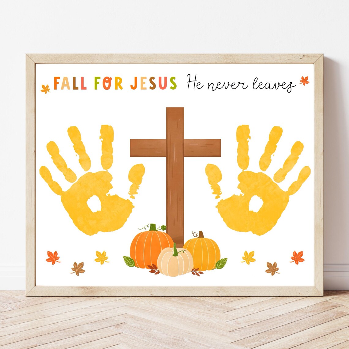 Fall for Jesus Handprint Craft - Digital Download, Printable Fall Jesus ...