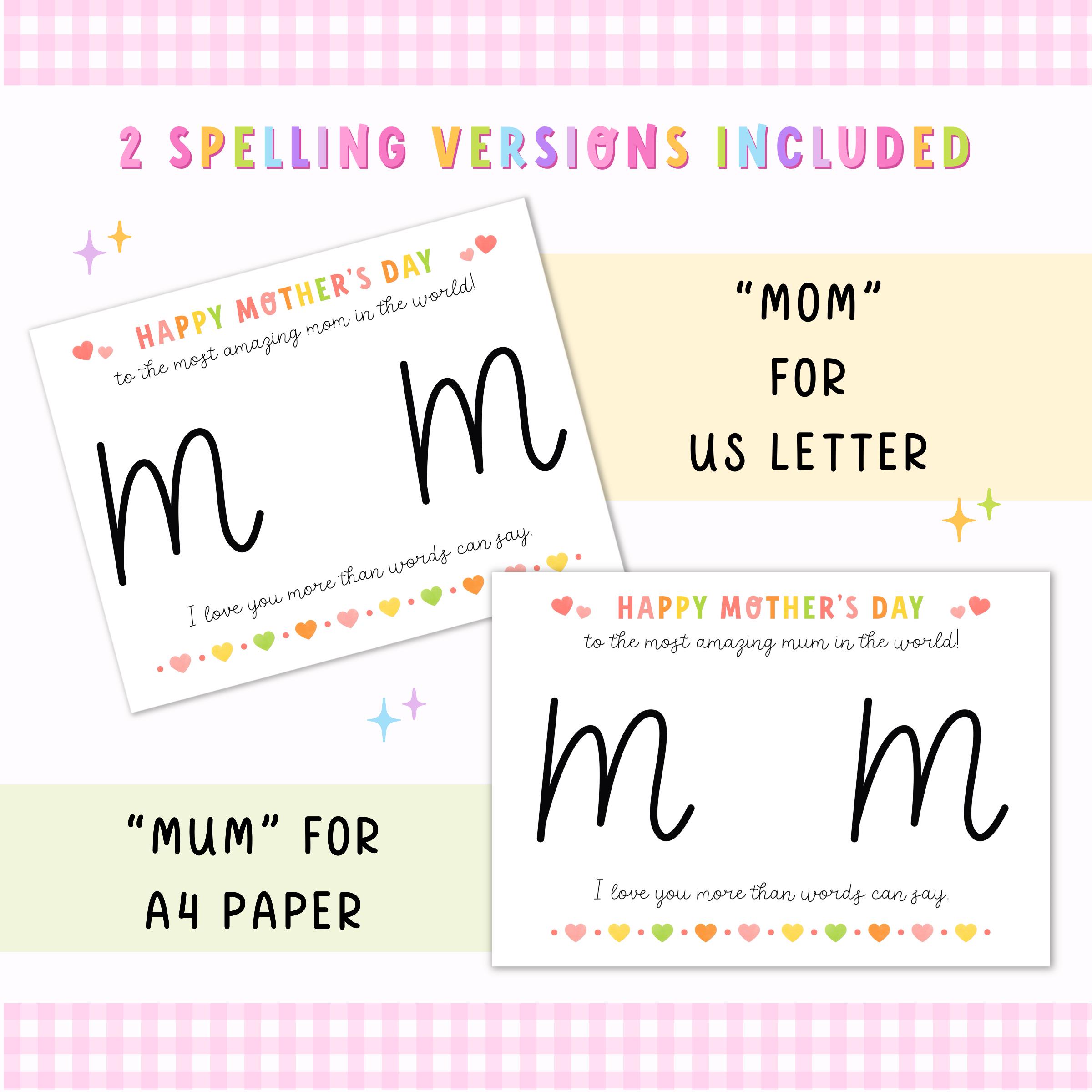 Mother’s Day Handprint Craft - Digital Download, Printable Mother’s Day ...