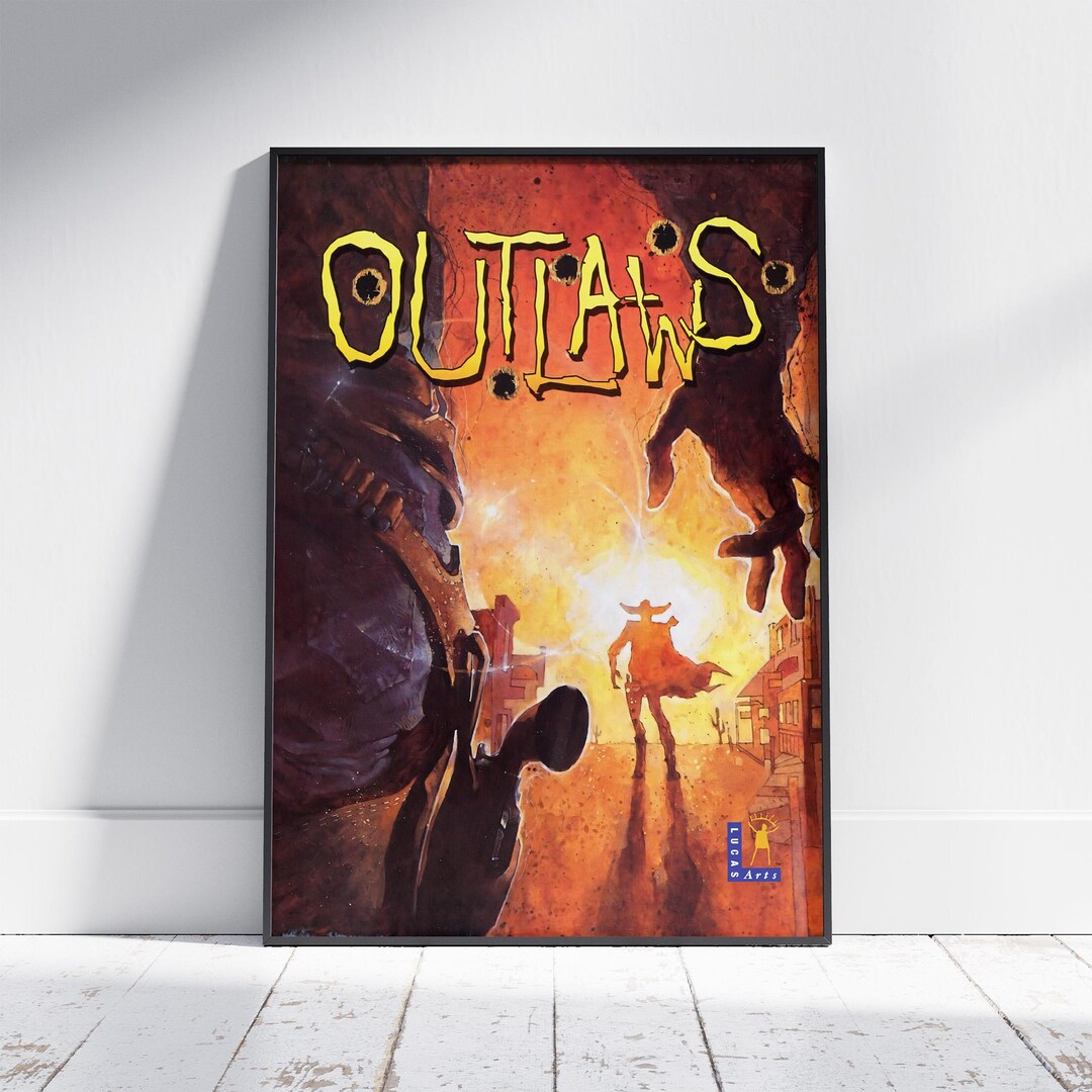 Outlaws, Retro Game Inspired Poster, Vintage Poster, Wall Art, Gifts ...