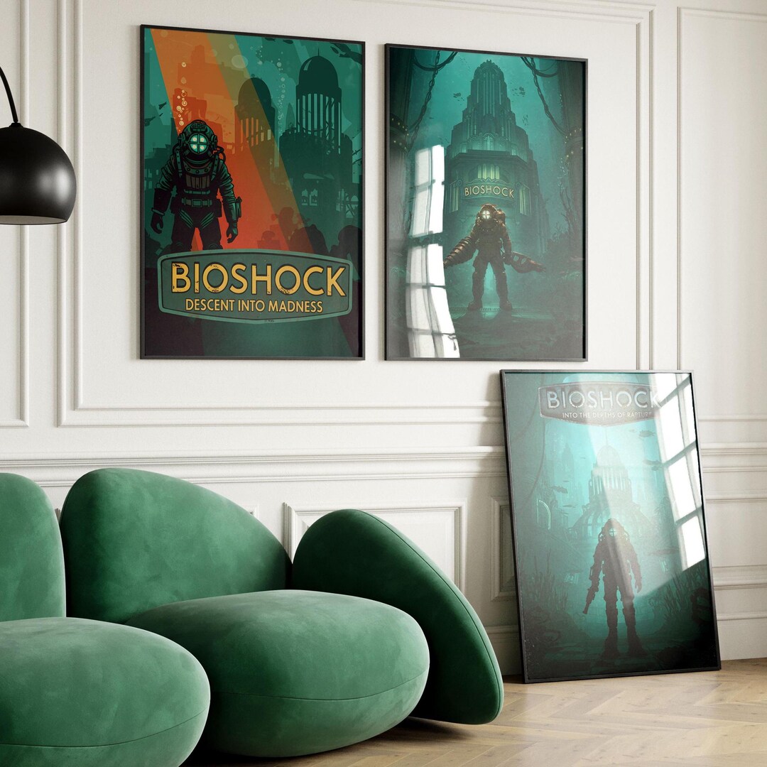 Bioshock 3 Posters Bundle, Minimalist Game Inspired Poster, Vintage ...