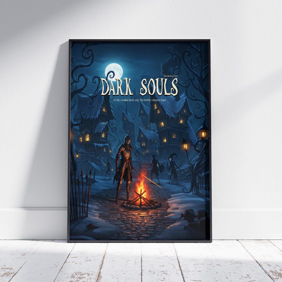 Gothic Style Game Character Poster - Video Game Wall Art - Retro Game ...