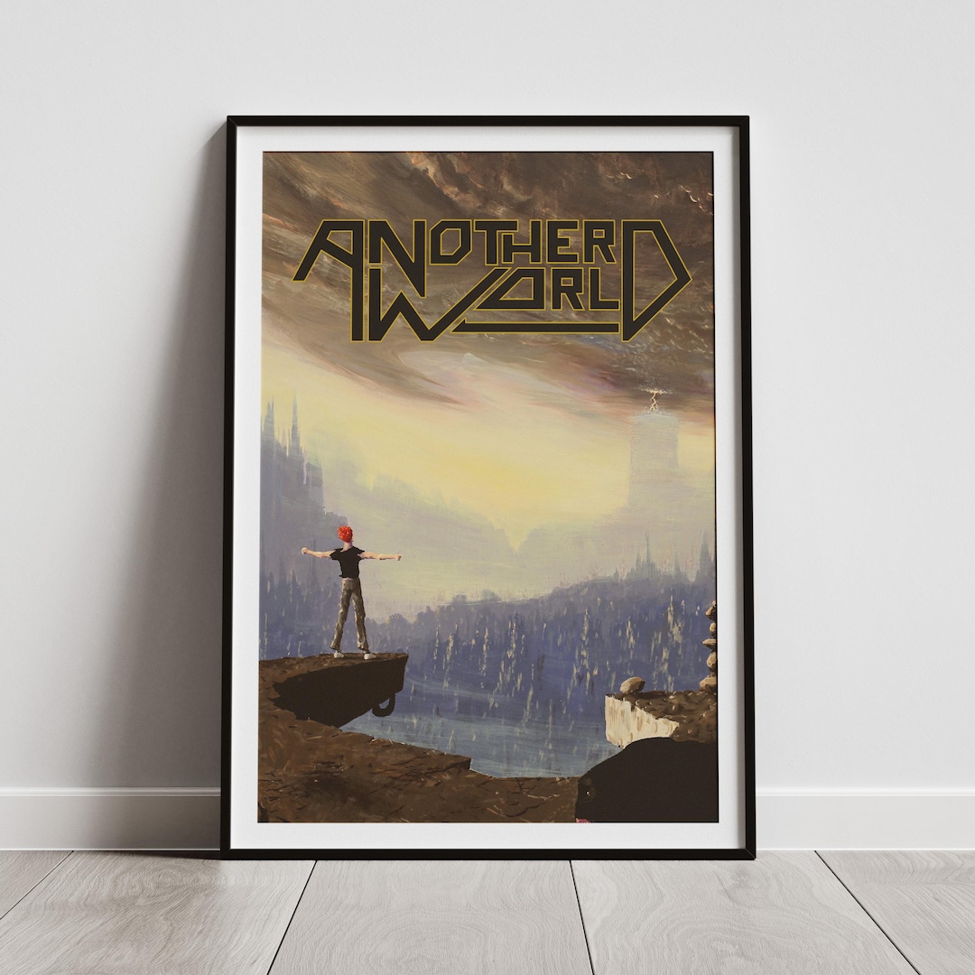 Another World Retro Game Poster - Vintage Pixel Art Wall Decor ...
